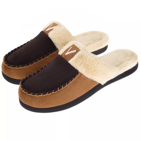 Vonmay | Shoes | Mens Memory Foam Fuzzy Slippers Slip On Scuff House ...